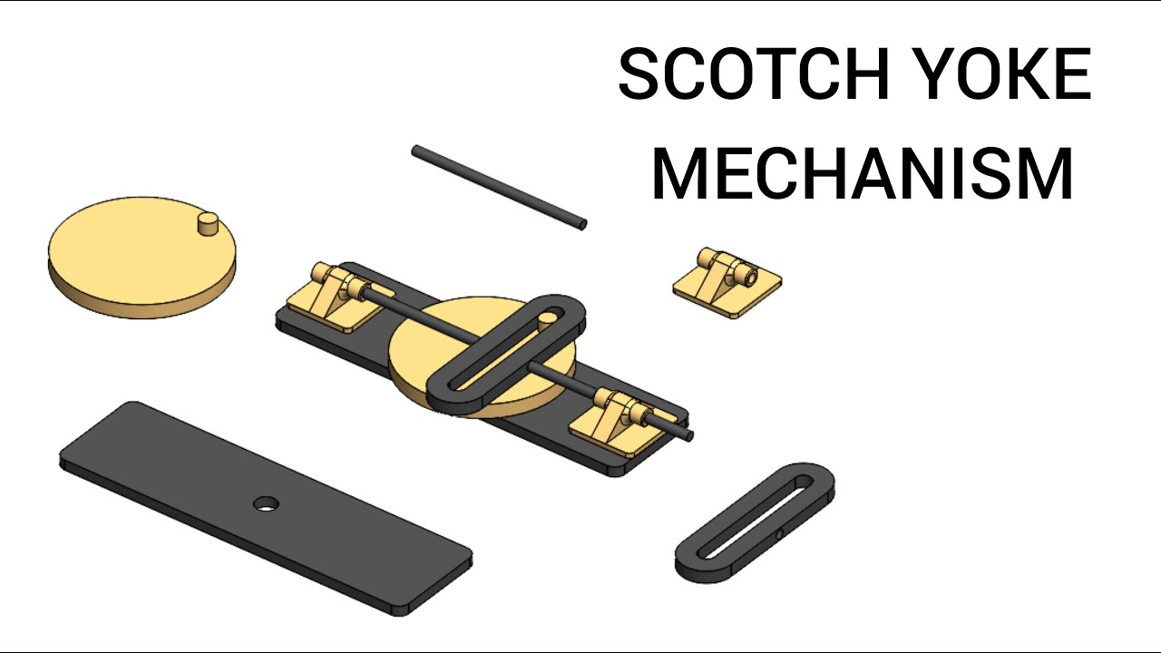 SCOTCH YOKE MECHANISM - SOLIDWORKS - MECHANISM - YouTube