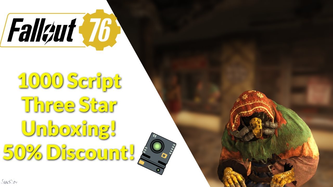 Fallout 76 Legendary Vendor Unboxing 1000 Script! - YouTube
