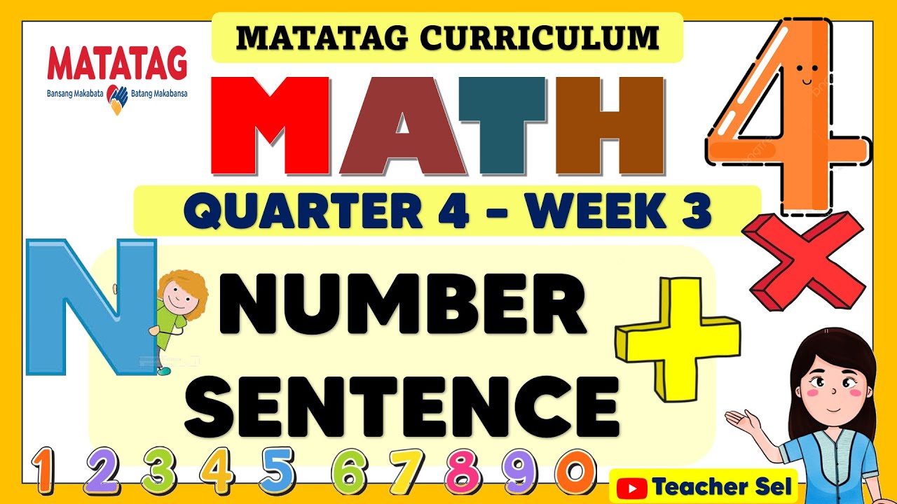MATH 4 QUARTER 4 WEEK 3 MATATAG - NUMBER SENTENCE - YouTube