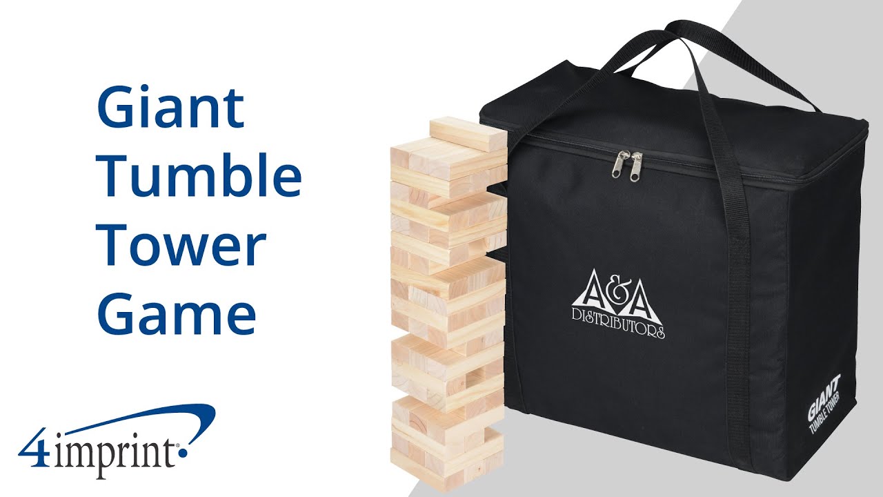 Giant Tumble Tower Game - Custom Tumble Tower by 4imprint - YouTube