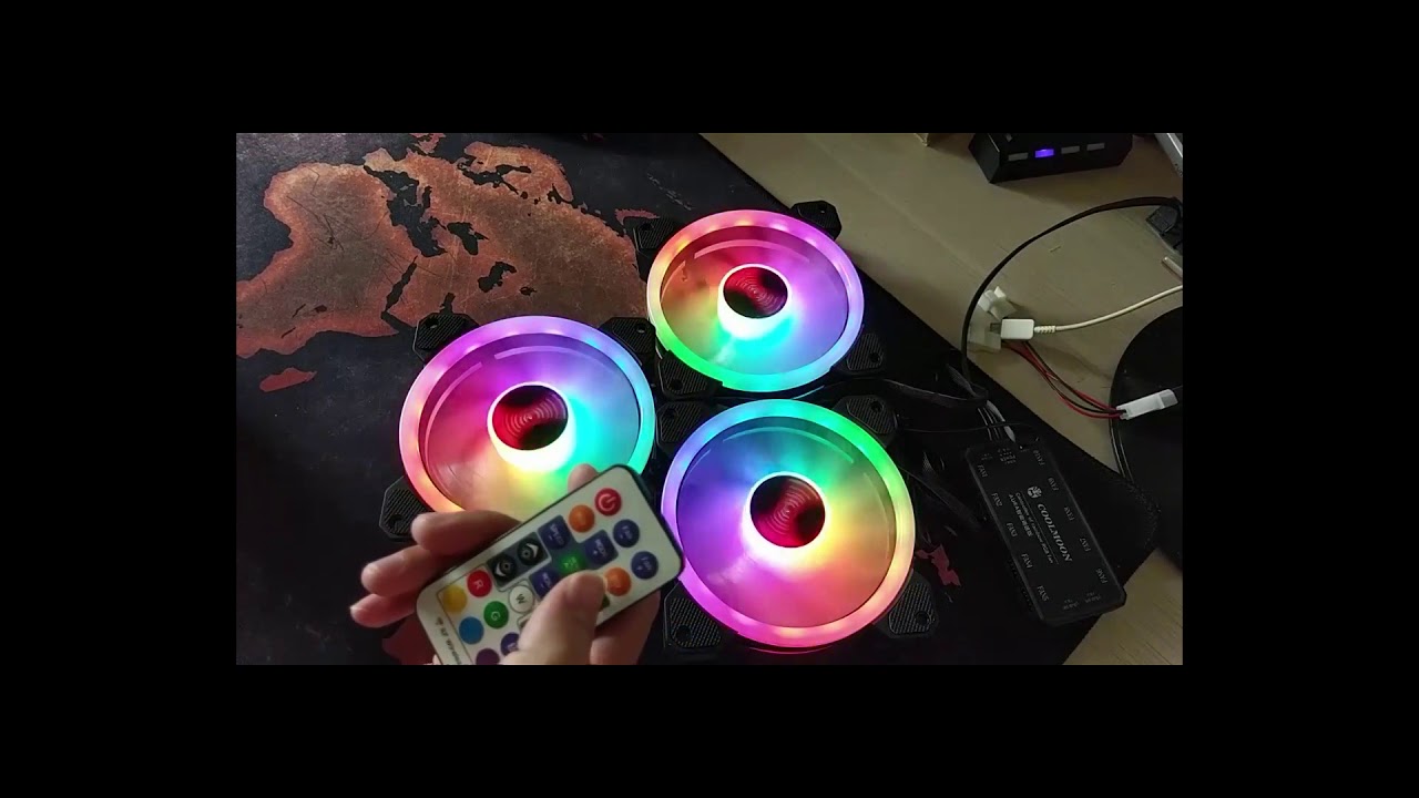 Fan case Led RGB Rainbow + Bộ Hub và Remote Coolmoon Sunshine II - Hỗ ...