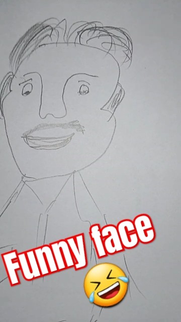Draw a funny face 🤣👨 #comedy #funny #emoji #viral #ytshorts #drawing # ...