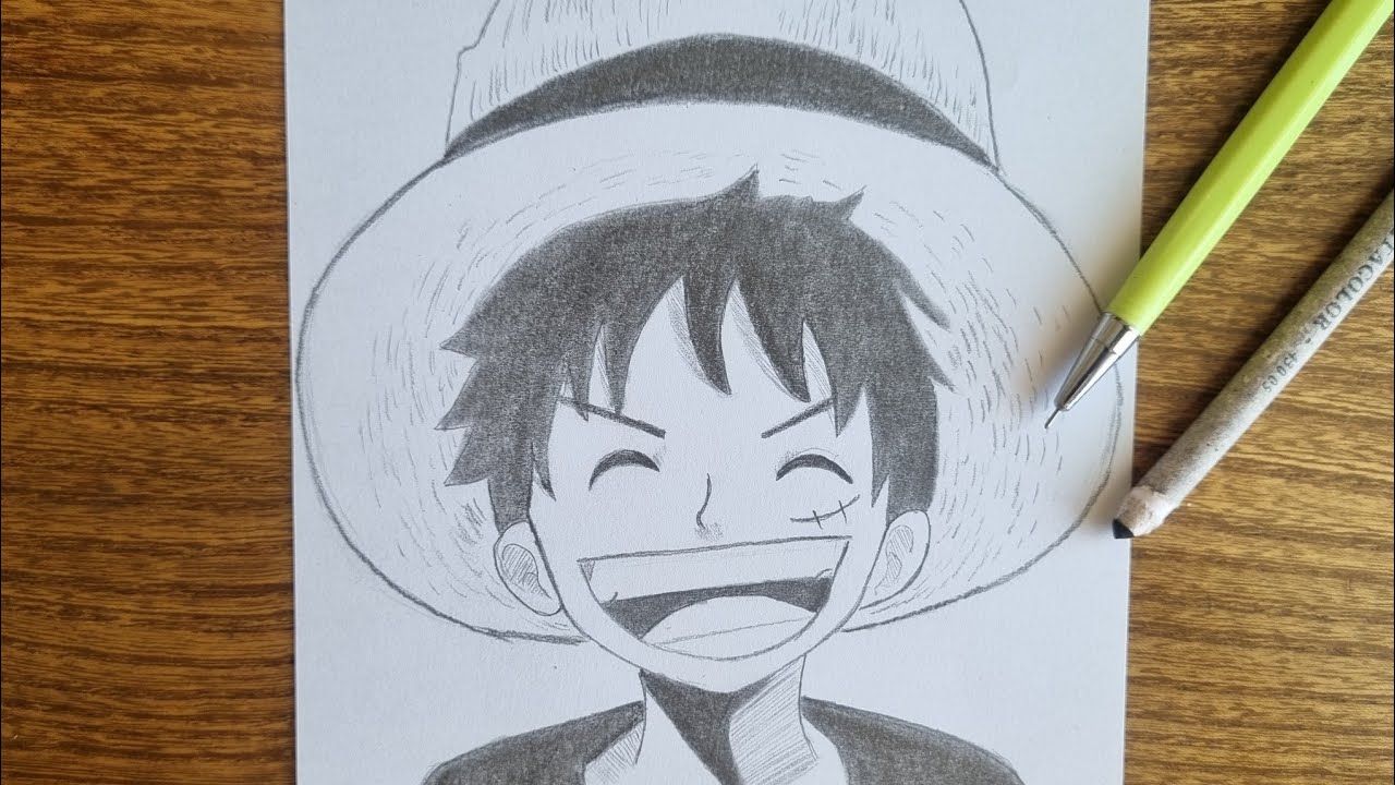 How to draw Luffy art simple | how to draw Monkey D Luffy - YouTube