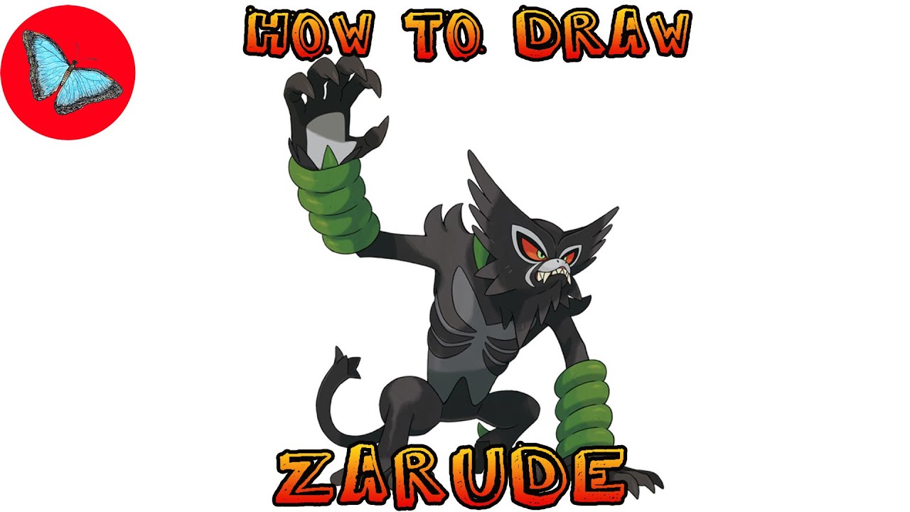 How To Draw Zarude Pokemon | Drawing Animals - YouTube