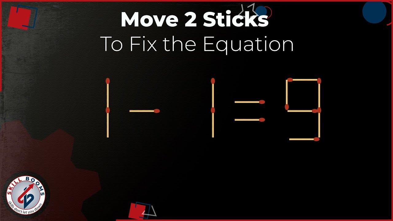 Fix The Equation By Moving 2 Sticks - YouTube