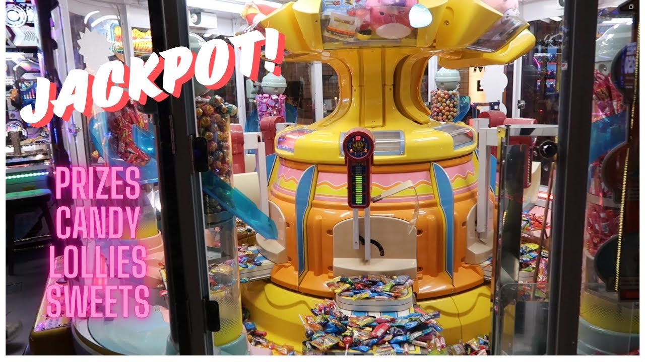 Arcade Jackpot! BIG SWEET LAND Candy Pusher Game - Winning Prizes ...