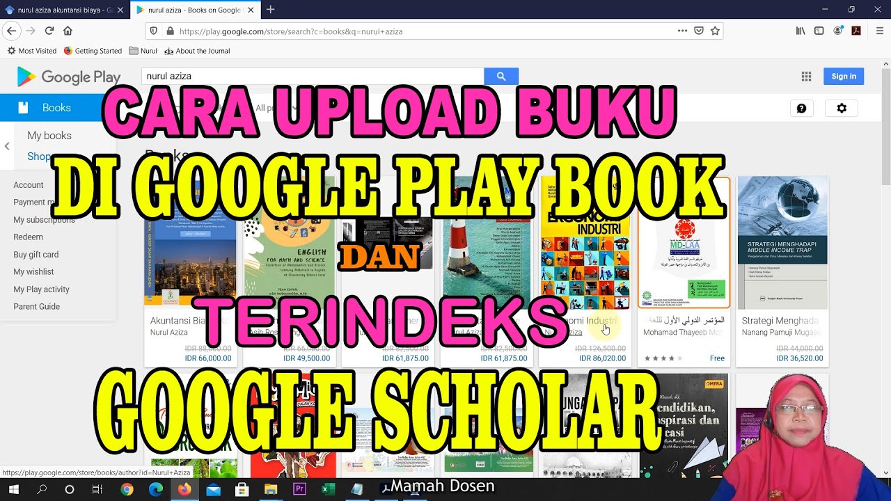 CARA UPLOAD BUKU DI GOOGLE PLAY BOOK DAN TERINDEKS GOOGLE SCHOLAR - YouTube