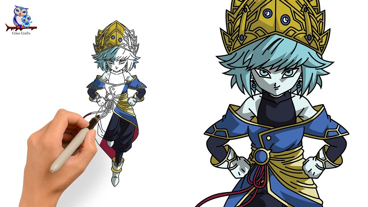 How to Draw Aeos Dragon Ball Z - Supreme Kai of Time Saga - YouTube