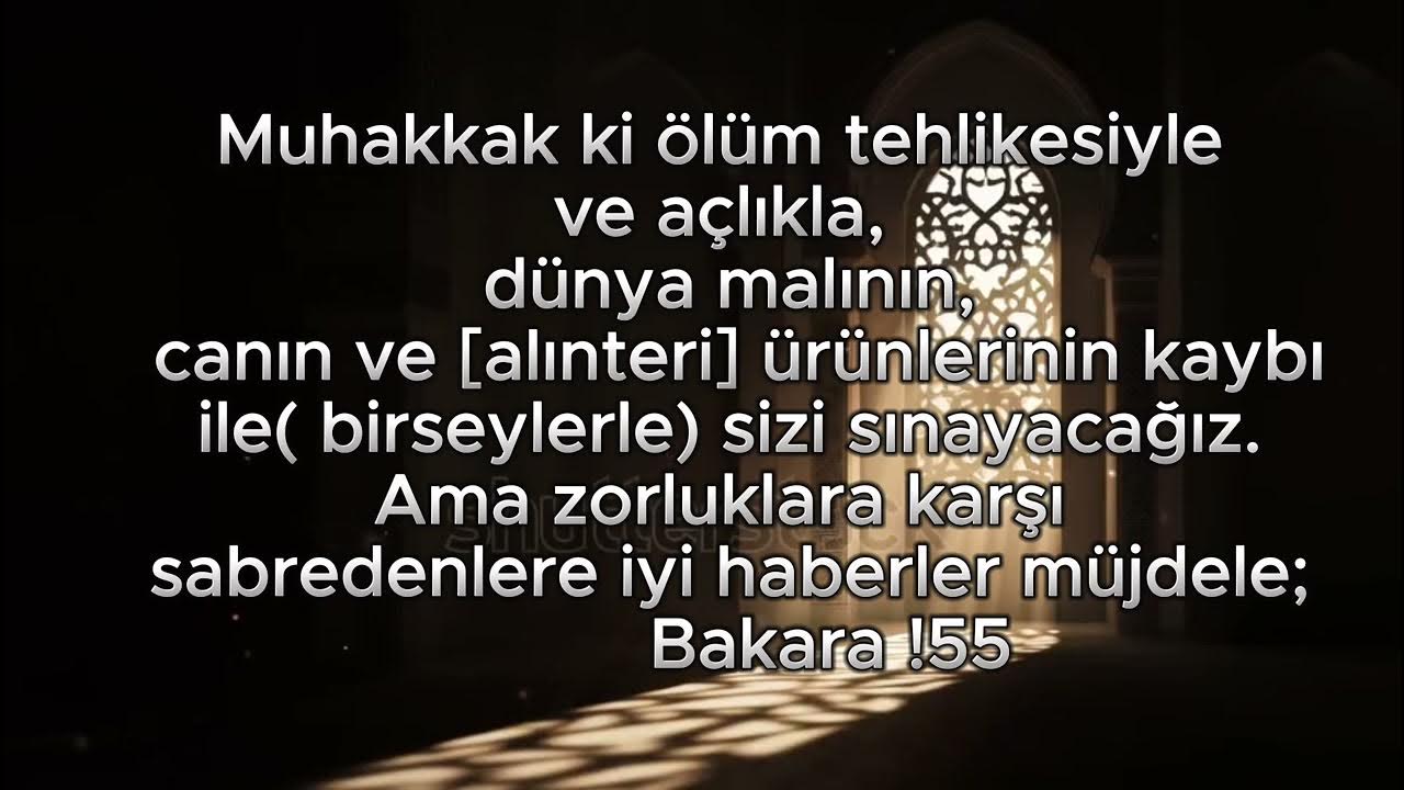 BAKARA 155.Ayet Meal Tefsir MUHAMMED ESED - YouTube