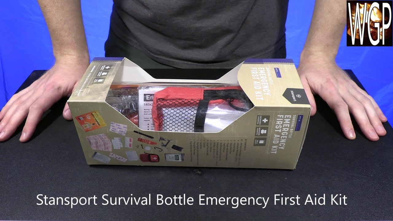 Stansport Survival Bottle Emergency First Aid Kit - YouTube