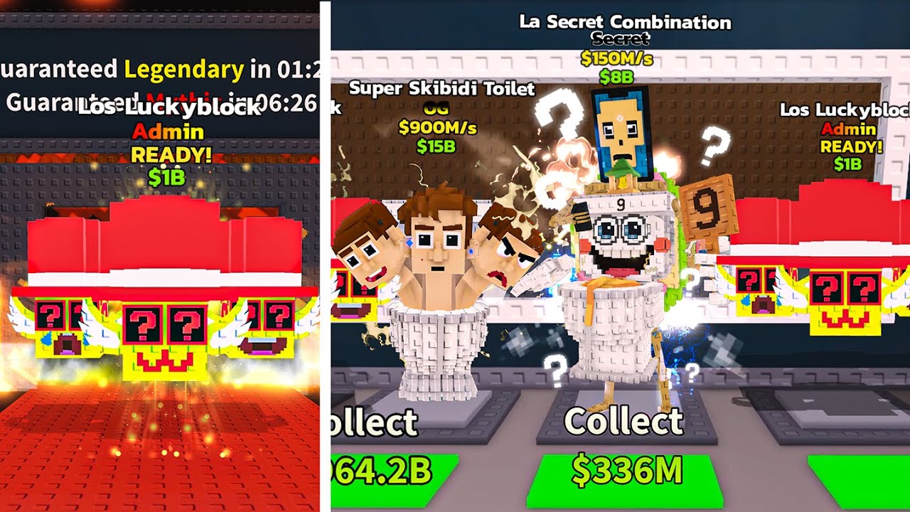 ROBLOX New Los Lucky Block - New Rebirth + More - Funny Moments - Steal ...