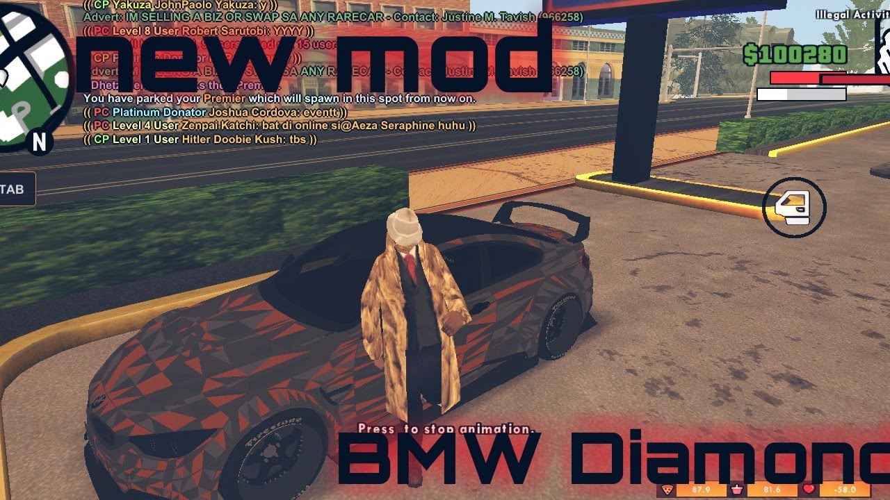 gta samp mod car [BMW] style diamond /dff/ only - YouTube
