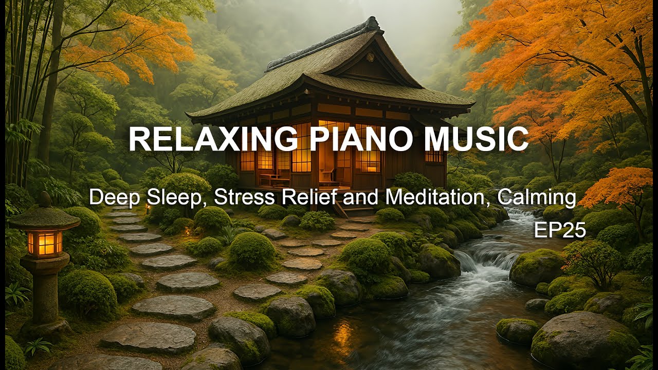Relaxing Piano Music with Water Sound for Deep Sleep, Stress Relief and ...