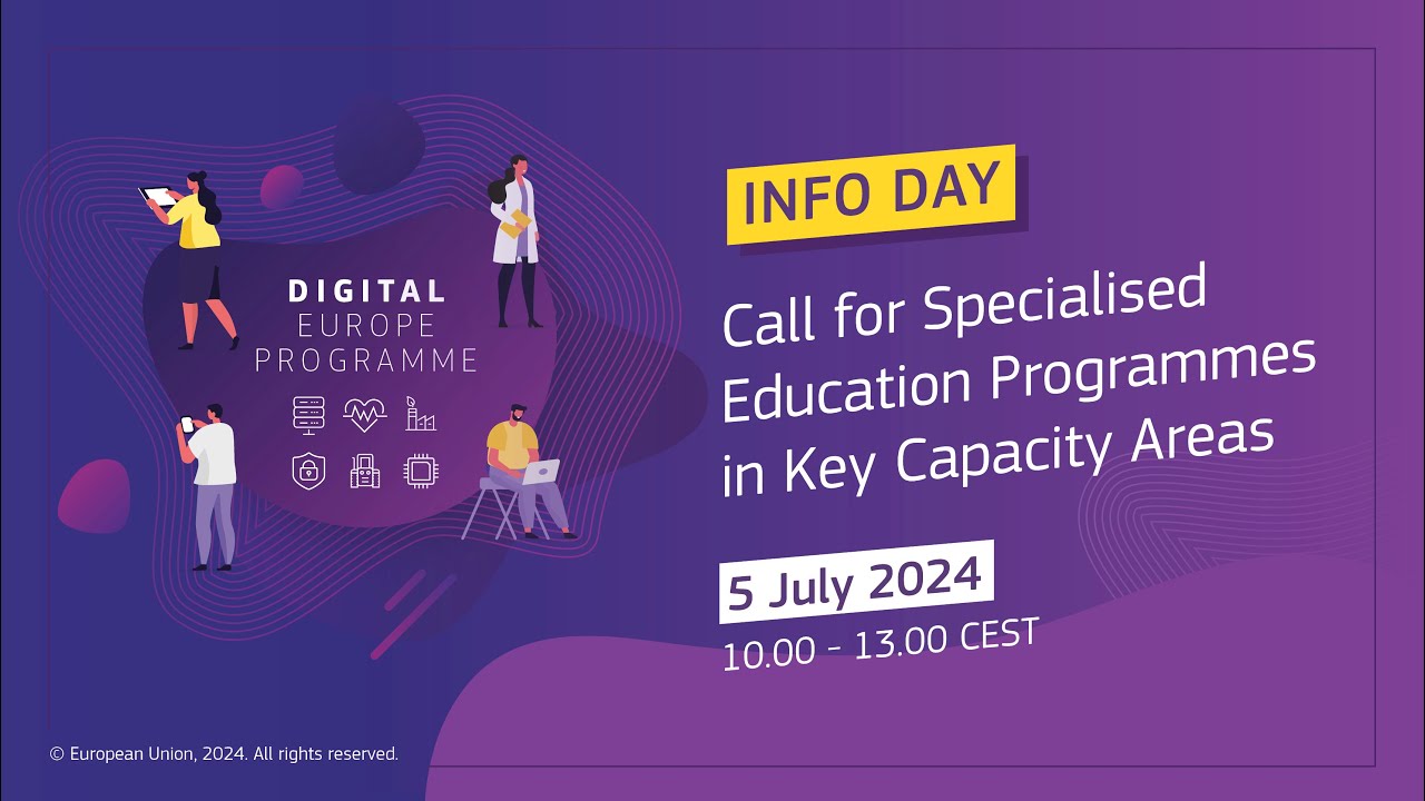 DIGITAL Europe Programme Info Day 7th Call on Advanced Digital Skills - YouTube