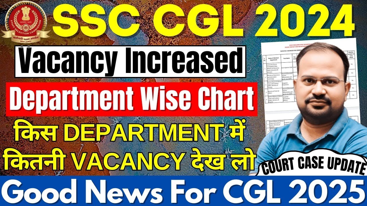 SSC CGL 2024 | vacancy increased | department wise chart देख लो | good ...