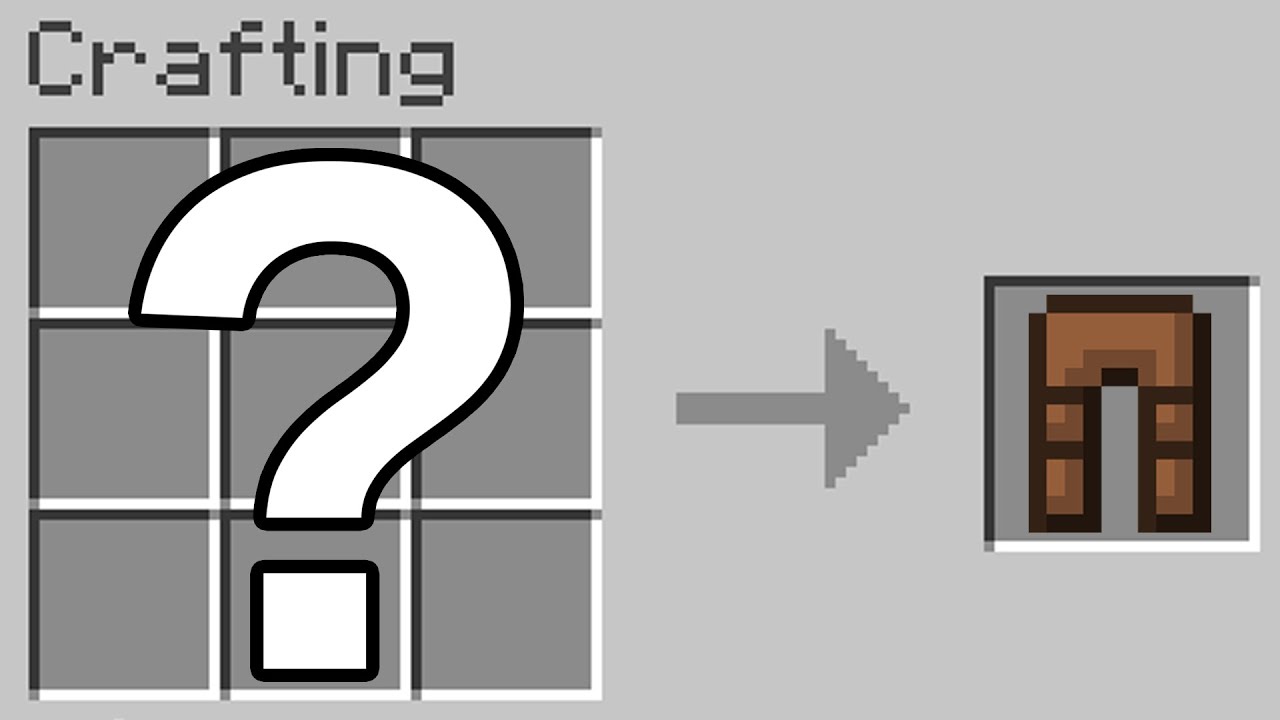 How To Make Leather Pants In Minecraft - YouTube