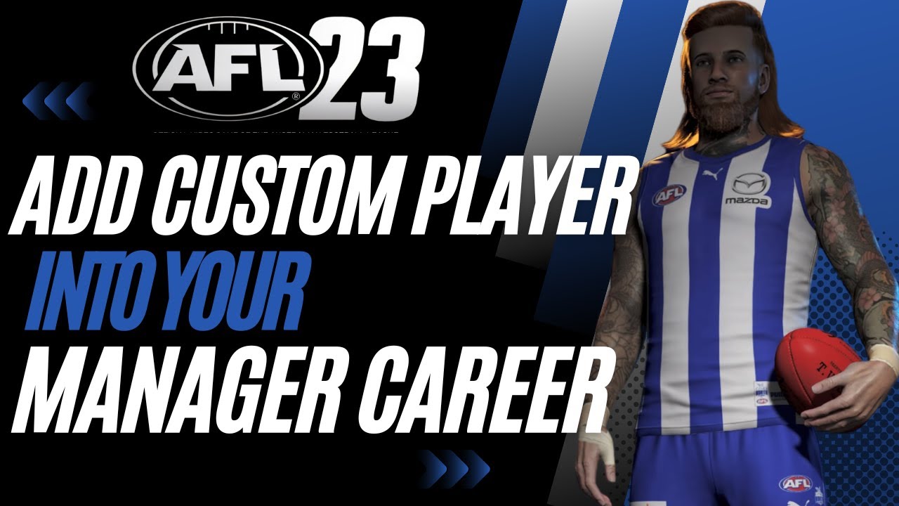 AFL23 / How to add a custom player to Manager Mode - YouTube
