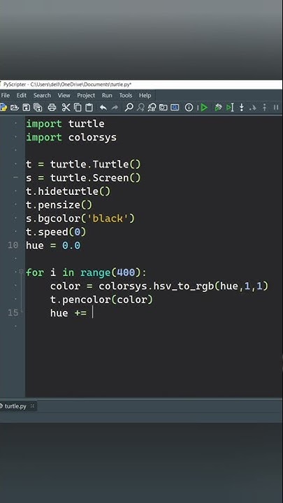 🤓cool Python Turtle Graphic Codeelse Shorts Python Coding Youtube