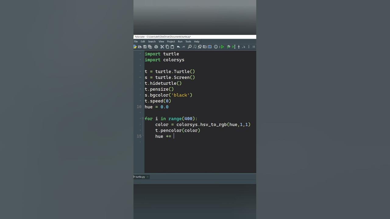 🤓cool Python Turtle Graphic Codeelse Shorts Python Coding Youtube