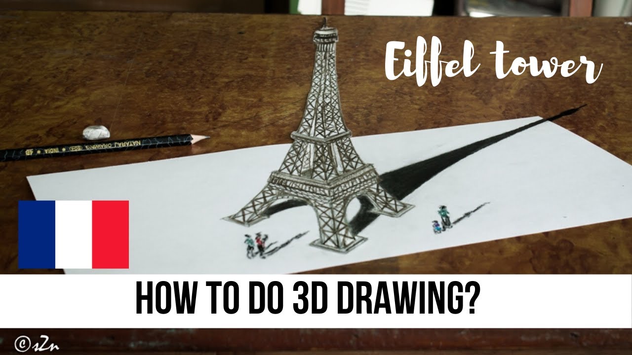 How to draw 3D of Eiffel Tower? - YouTube