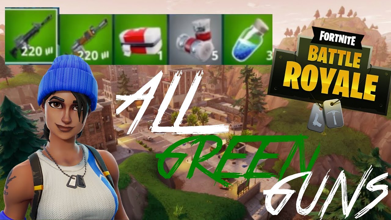 WINNING using ONLY GREEN GUNS in fortnite battle royale - YouTube