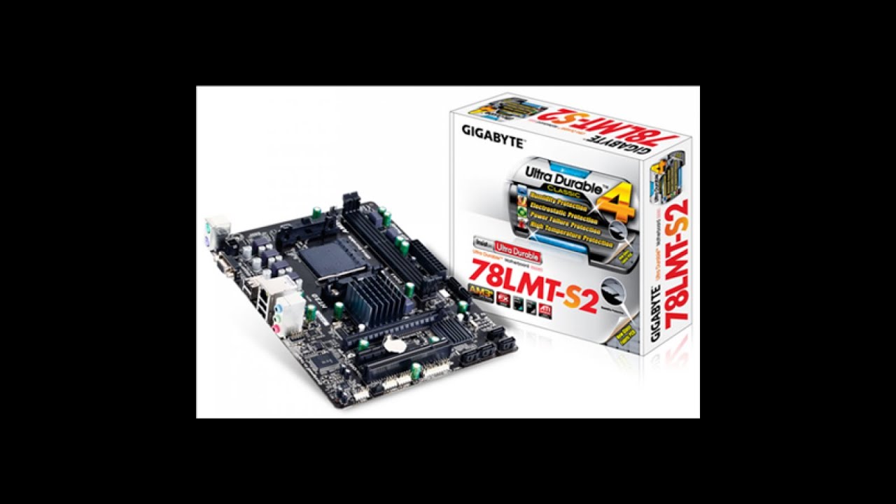 Motherboard - Socket AM3+ / GIGABYTE GA-78LMT-S2 - Unboxing - YouTube