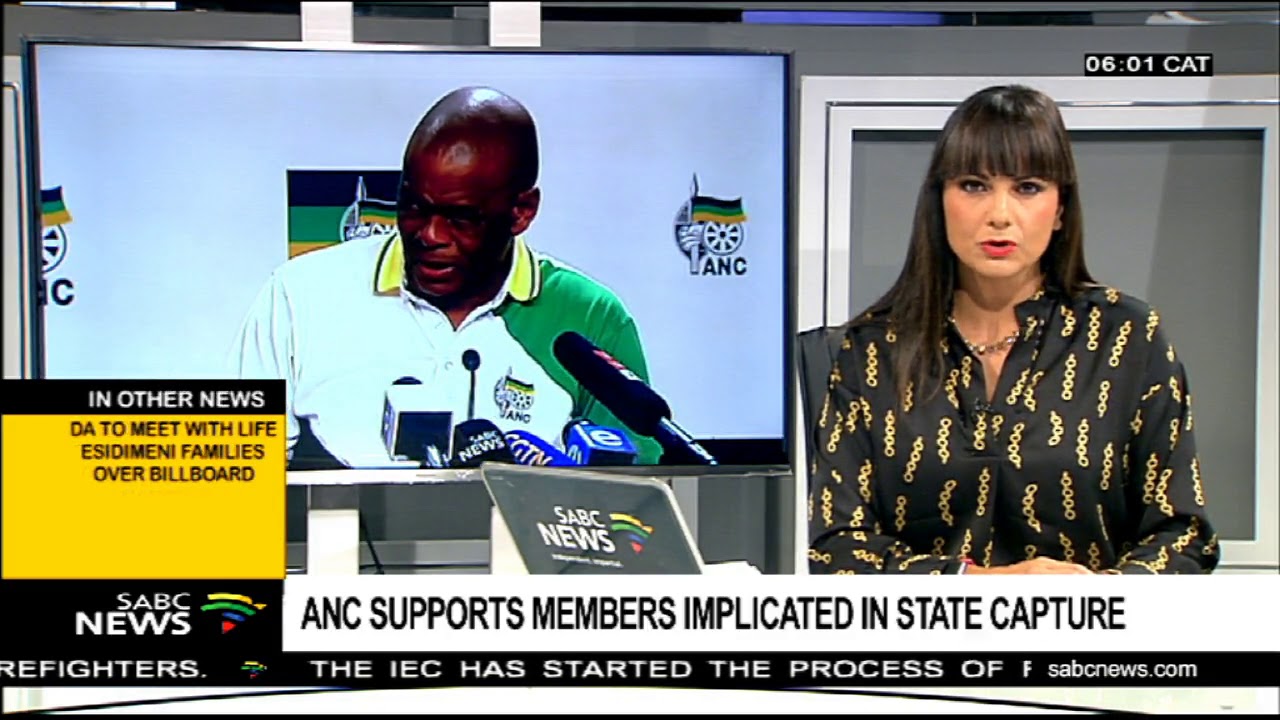 ANC supports members implicated in state capture - YouTube