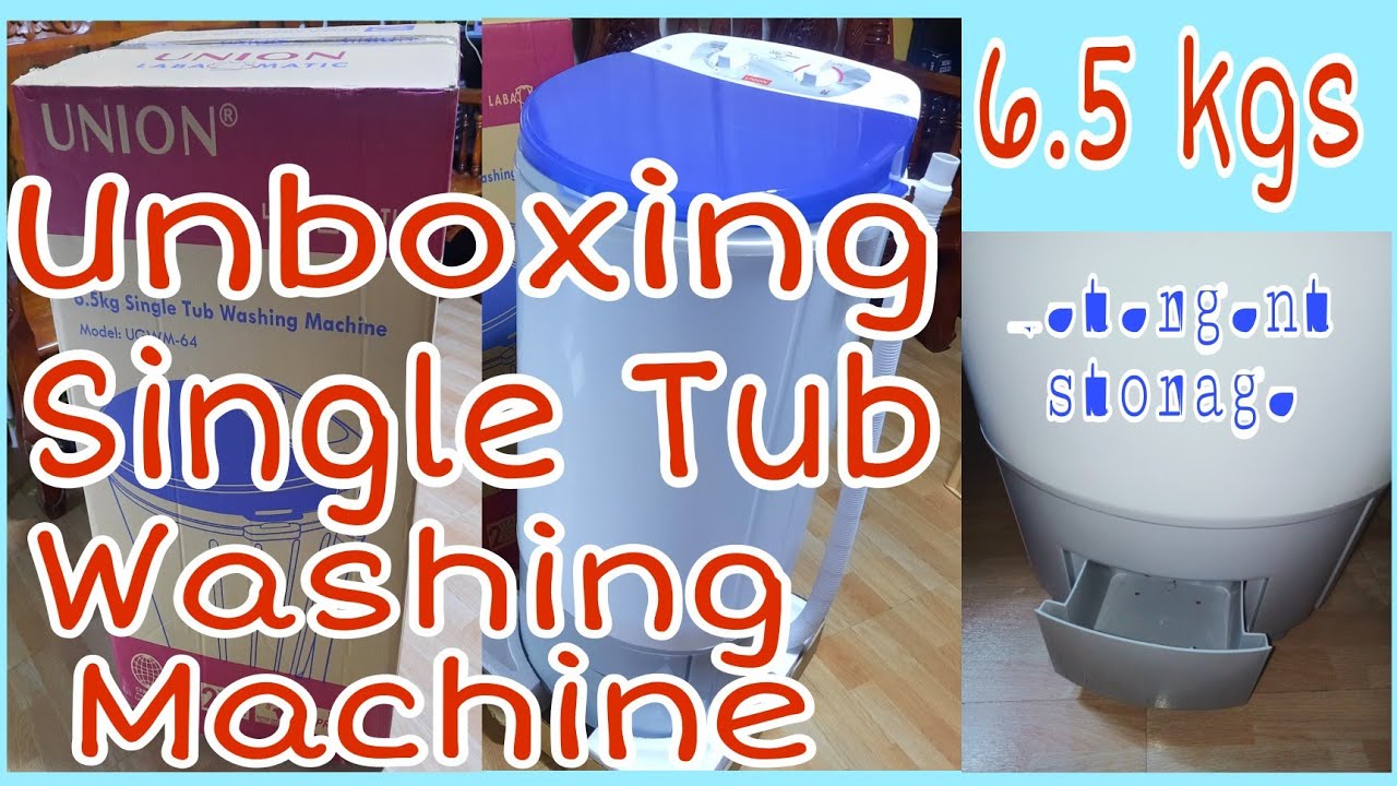 Unboxing Single Tub Washing Machine 6.5 kgs | Union - YouTube