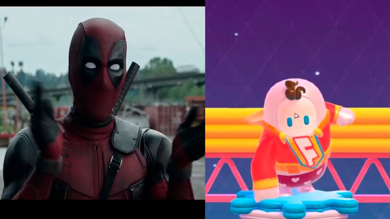 New Fall guys Celebration Super Hero Landing w/Deadpool - YouTube