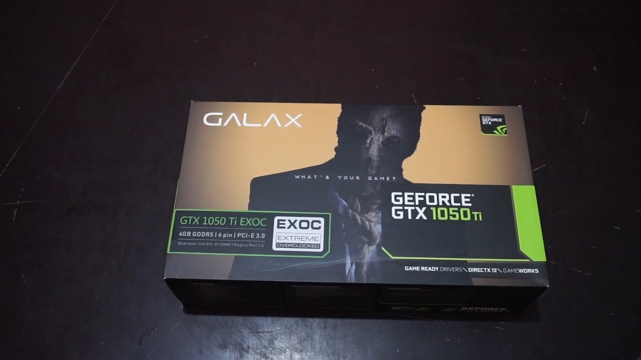 Unboxing GALAX GeForce® GTX 1050 / 1050 Ti EXOC - YouTube