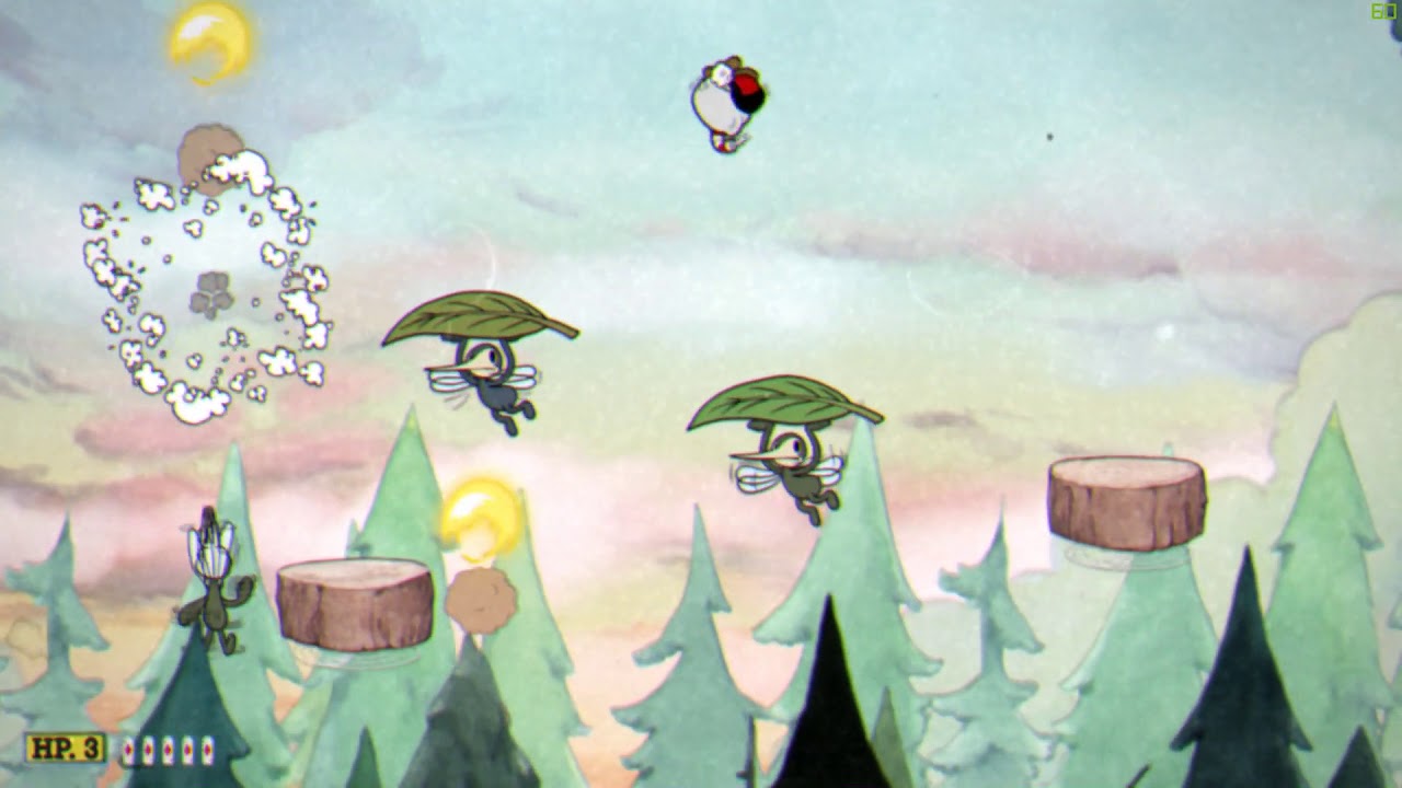 Cuphead - Treetop Trouble impossible A+ | BUG! [Run & Gun] - YouTube