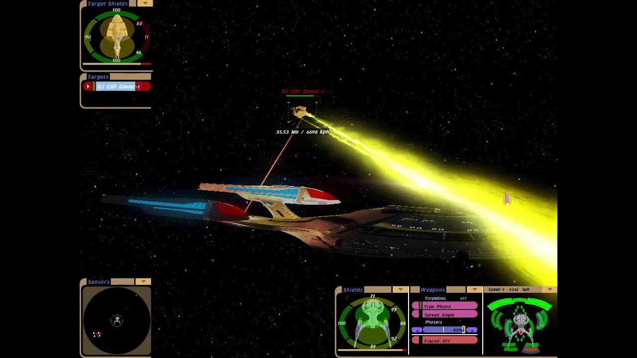 USS Arcadia vs Cardassian Damar Class | KM | Star Trek Bridge Commander ...