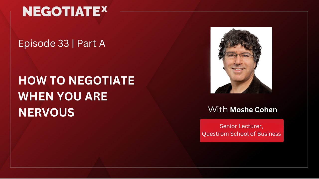 Moshe Cohen | How To Negotiate When You Are Nervous - YouTube