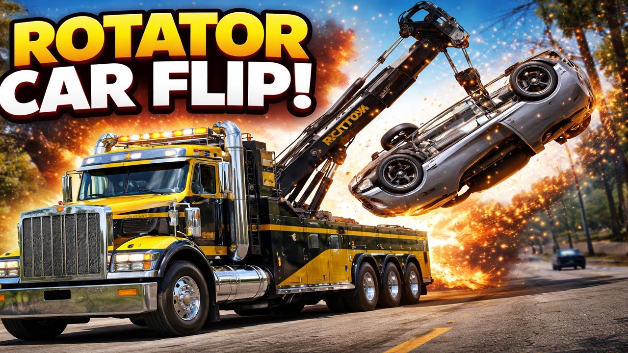 Flipping a car over with our Rotator in GTARP | CSRP - YouTube
