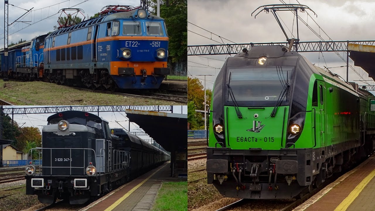 Pociągi w Mysłowicach | Dragon E6ACTa-015 & TEM2-141 LTC, duet Tabor Rail, Stonka CTL-u i inni ...