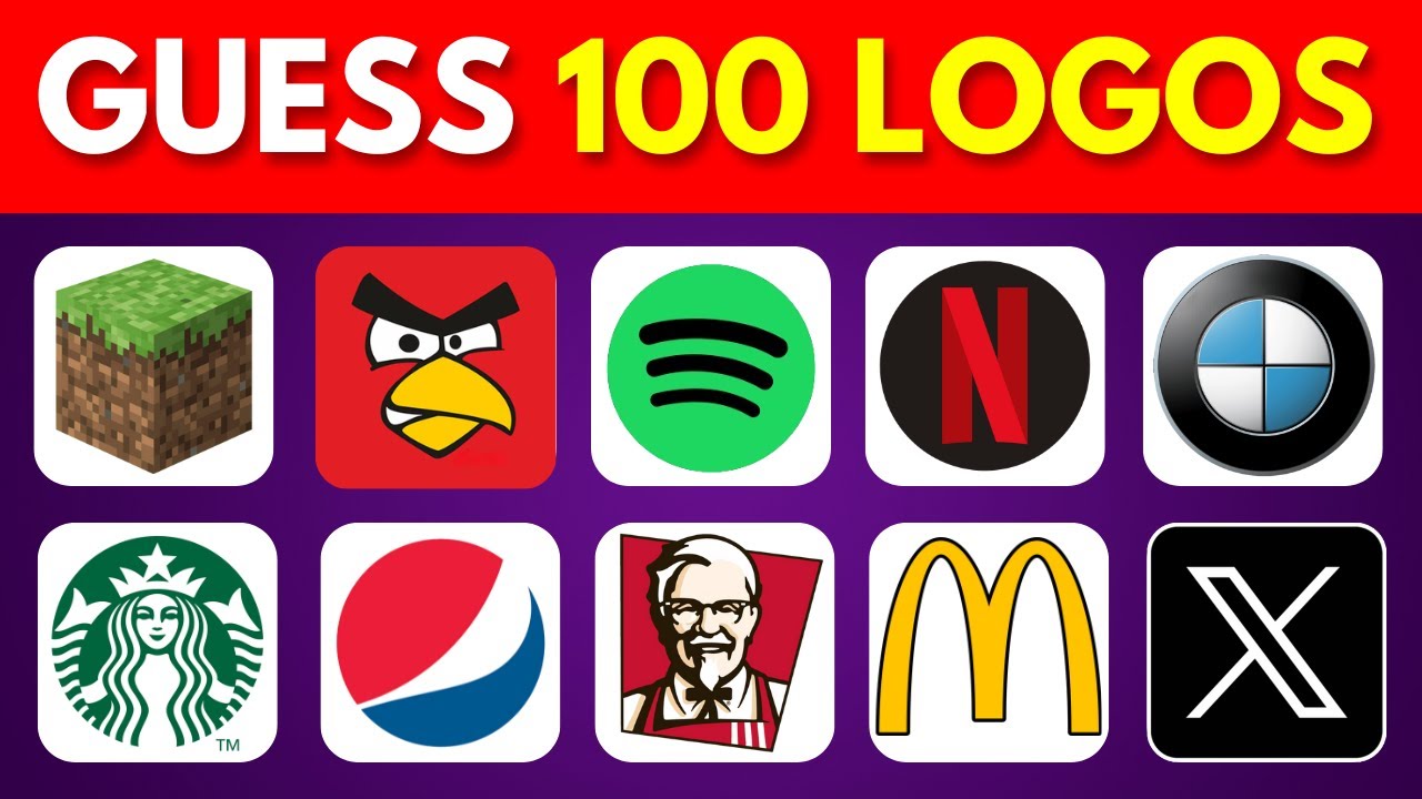 Guess the Logo Challenge: Can You Identify 100 Famous Logos in 3 ...
