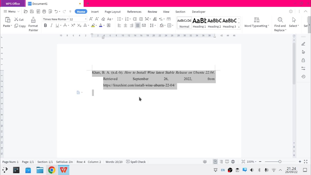 [Alternative] Cara Membuat Daftar Pustaka Di WPS Office(Linux) - YouTube