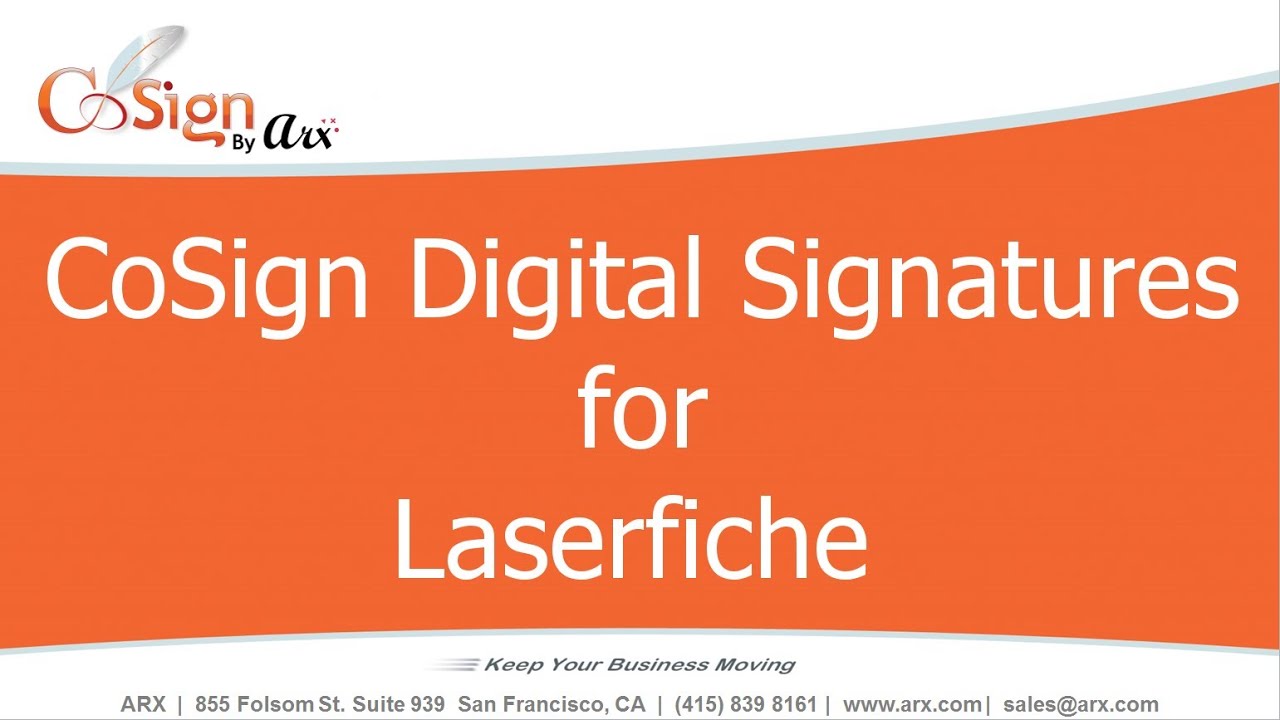 CoSign Digital Signatures for Laserfiche - YouTube