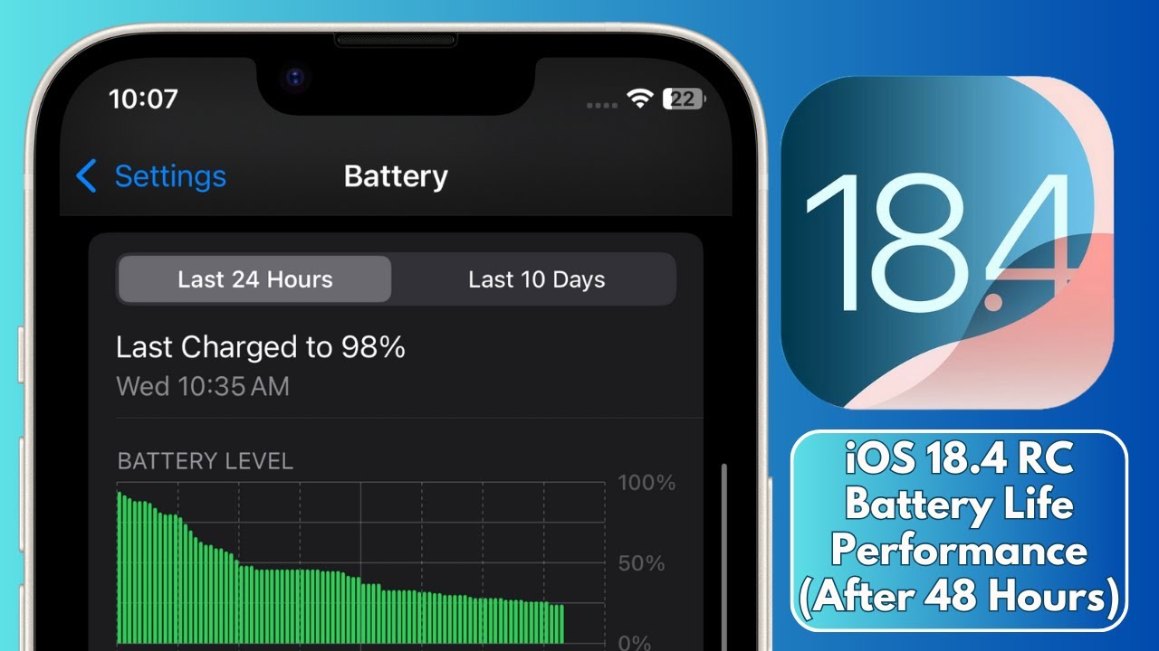 iOS 18.4 RC Battery Life, Performance (After 48 Hours) - YouTube