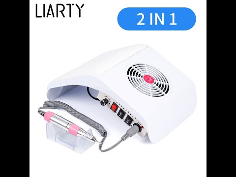Liarty 2 1 Tırnak Elektrikli Matkap Makinesi + Tırnak Toz Toplayıcı Vakum Emme Temizleyici Tırnak