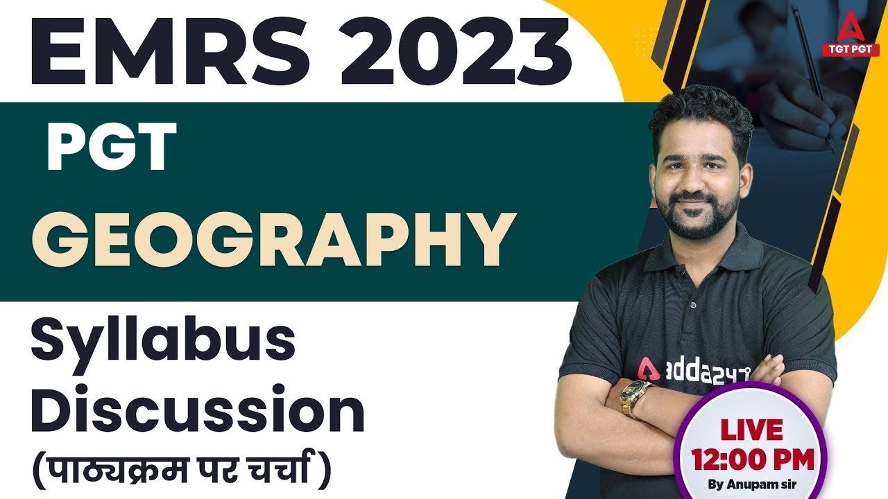 EMRS Syllabus 2023 EMRS PGT Geography Syllabus 2023 YouTube emrs-syllabus-2023-emrs-pgt-geography-syllabus-2023-youtube