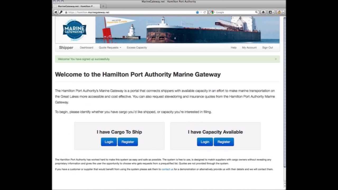 How to Ship Cargo using the Marine Gateway Shipping Portal - YouTube