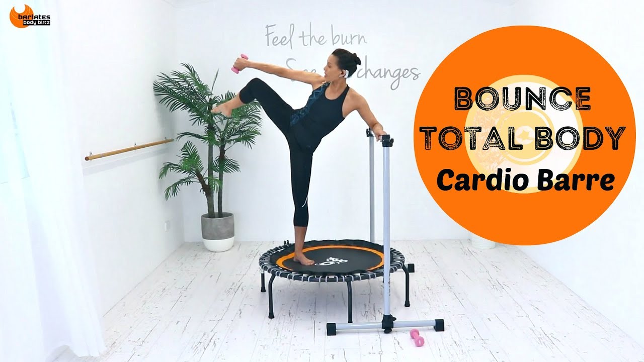Rebounder Workout Mini Trampoline Workout BARLATES Bounce Total Body ...