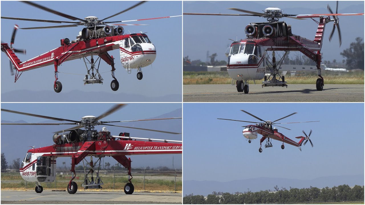 Sikorsky S-64E Skycrane - Helicopter Transport Services - YouTube