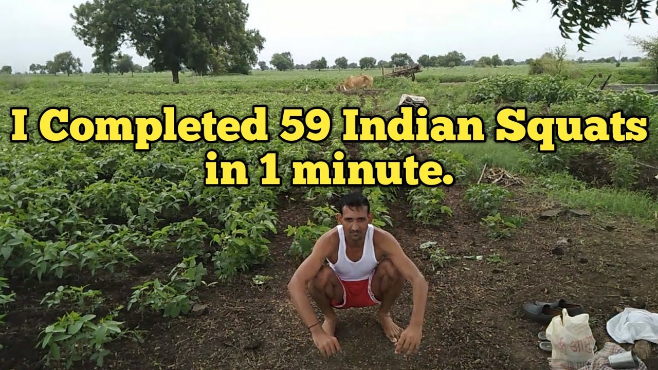 I completed 59 Indian Squats in 1 minute | Sampurn Baithak | Deep Squat | Hindi | Narendra ...