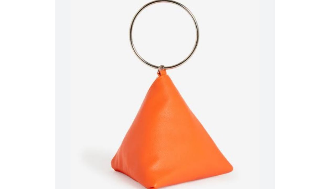 how to make a pyramid bag/ purse - YouTube
