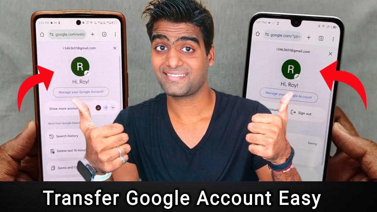 How To Transfer & Shift And Change Google Account To Another Phone ...