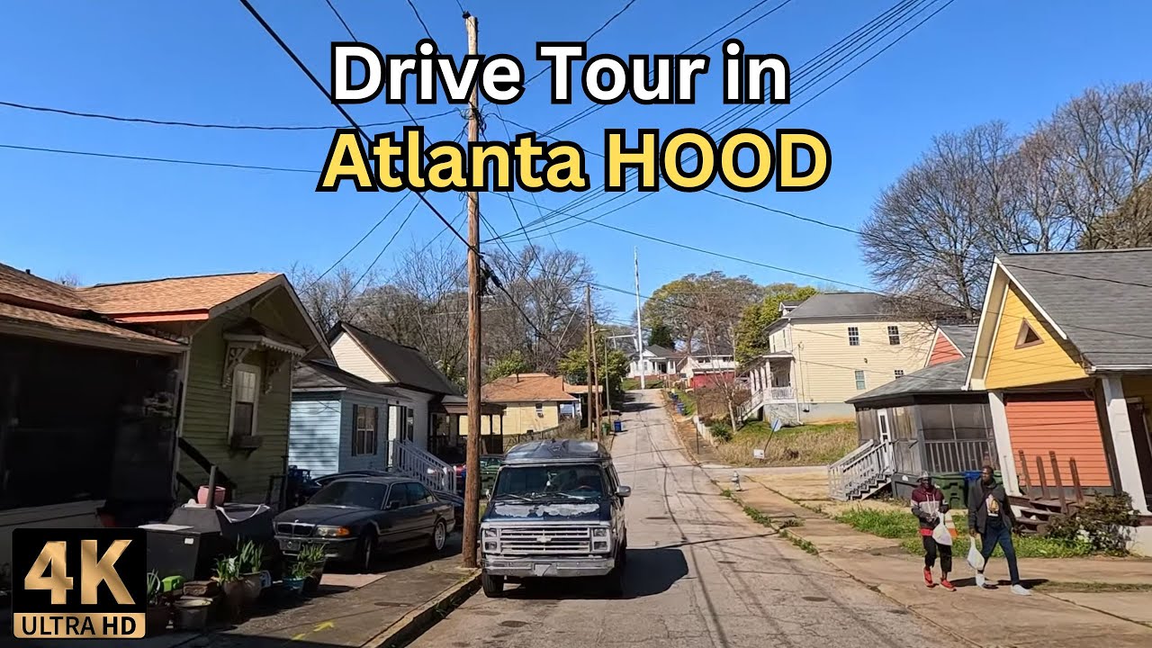 Driving through Atlanta HOOD 4K - YouTube