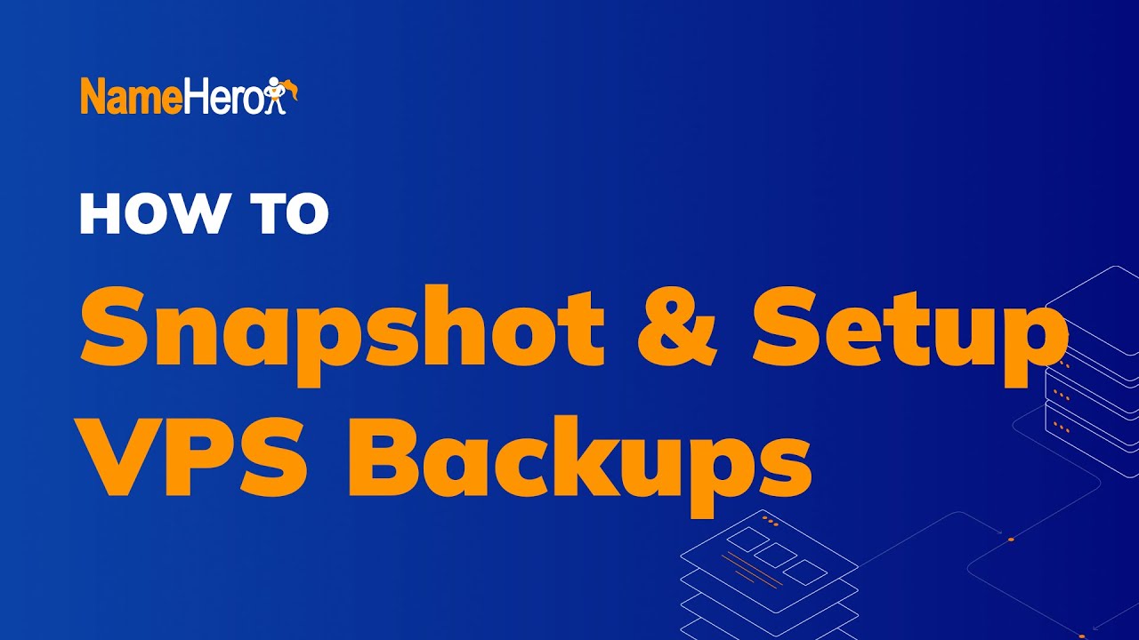 How To Take A Real Time Snapshot & Schedule Cloud VPS Backups - YouTube