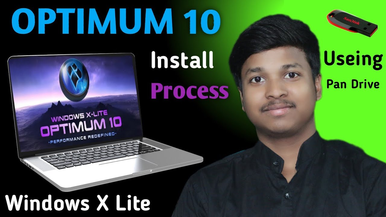 Windows Optimum 10 Install | windows x lite install ⚡1GB RAM PC - YouTube